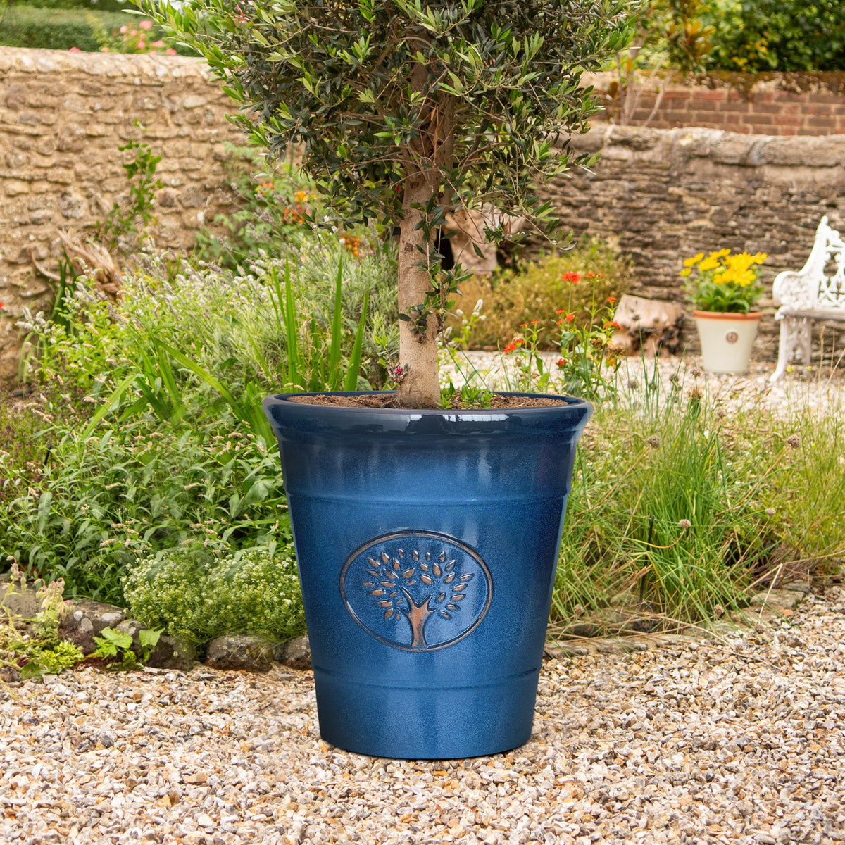 Blenheim Pot - Blue (available in 3 sizes) – Creekwood Garden & Gift