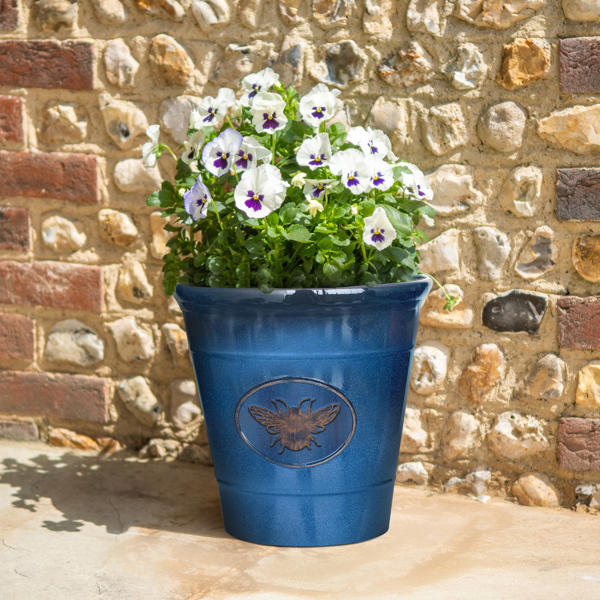 Bee Pot - Blue (available in 2 sizes) – Creekwood Garden & Gift
